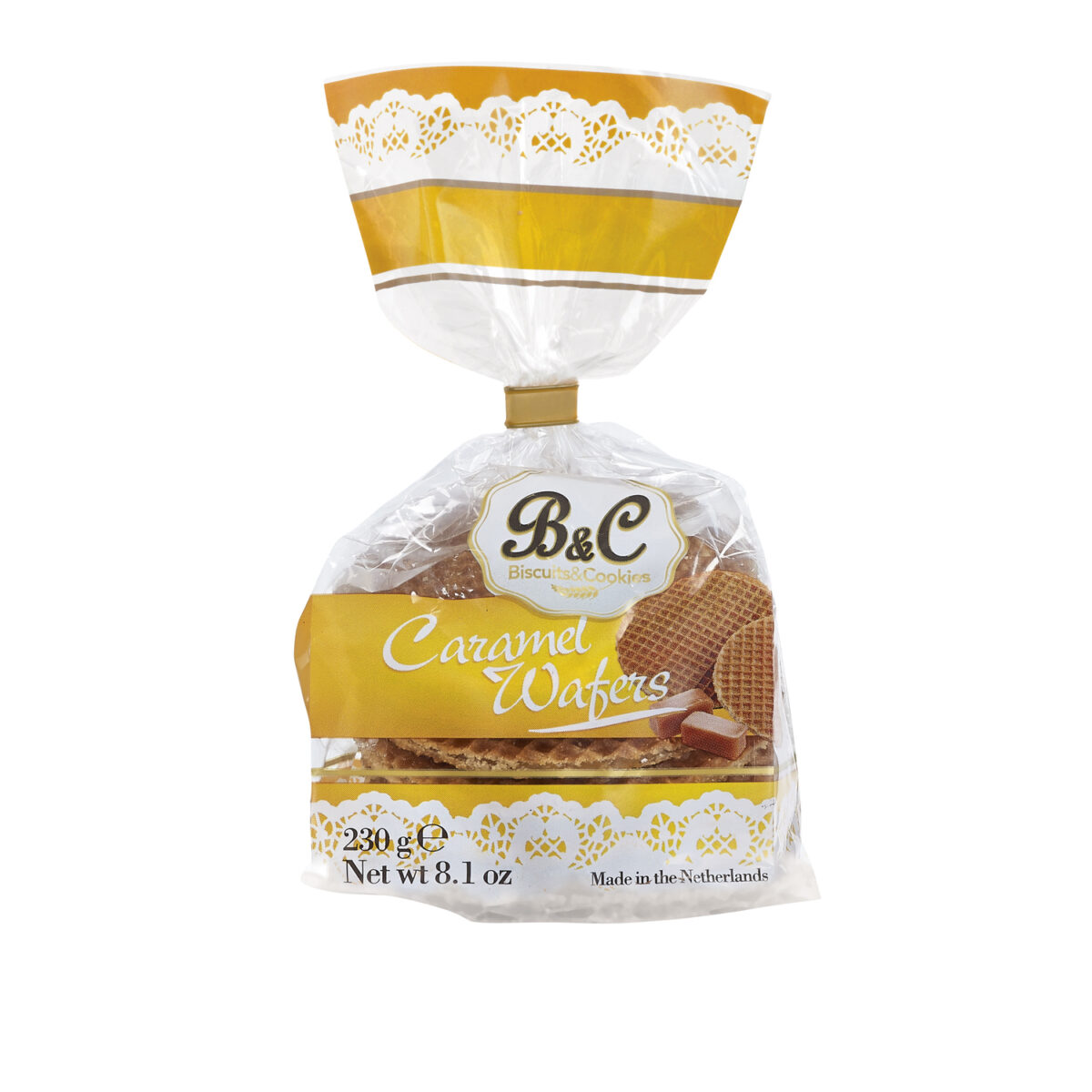 Caramel wafers in bag - VAT FREE - Jag Couture London London - New York