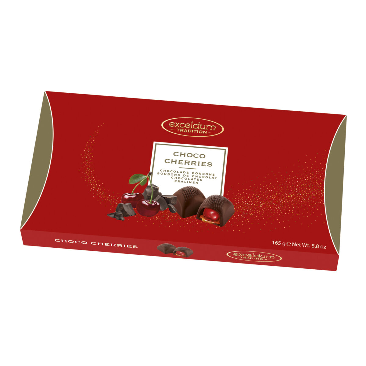 Excelcium Choco cherries - dark chocolate pralines with cherry filling ...