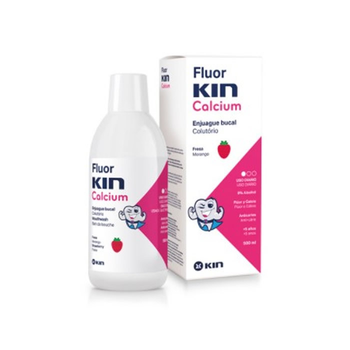 Kin Fluorkin Calcium Mouthwash Strawberry Flavor 500ml - Jag Couture ...